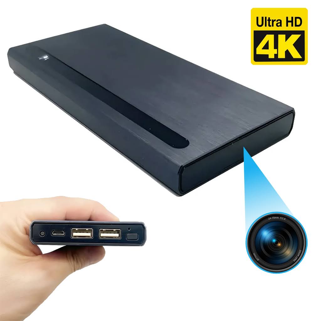 4K UltraHD WiFI Nanny Camera Power Bank Wireless Phone Charger