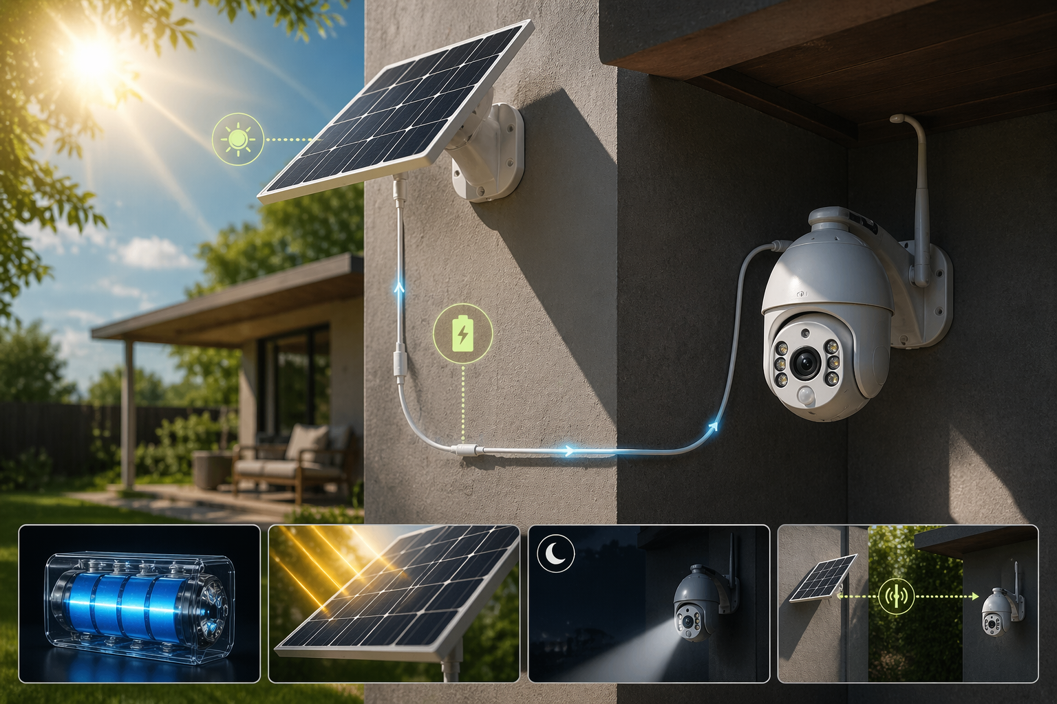 XS7 Pro - HD Wi-Fi Solar Security Camera | 360° Pan & Tilt | Zetronix®