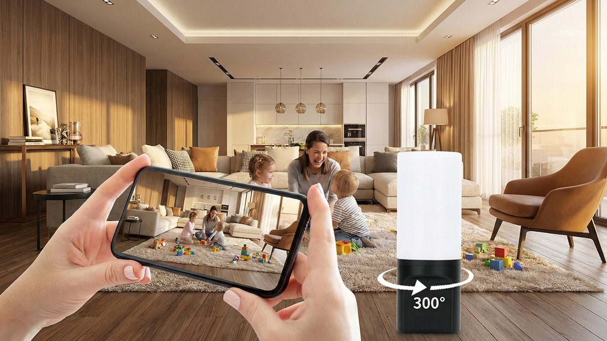 ASTRA Smart Wall Lamp Wi-Fi Security Camera | Zetronix
